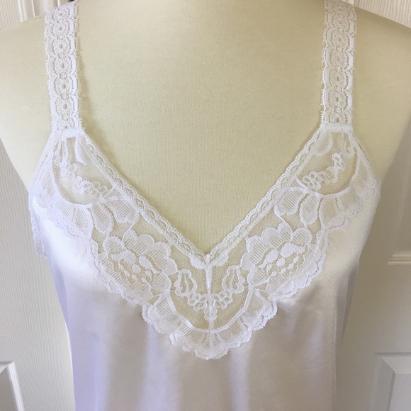 Intimates & Sleepwear | Camisole White Loose Fitting Lace Trim Price ...